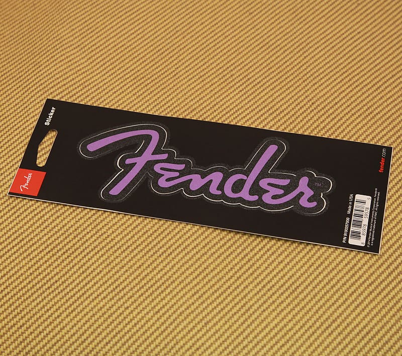 Fender Logo Sticker, Purple Glitter 2016 | Reverb