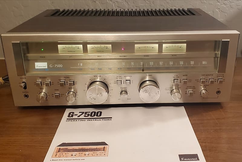 Sansui G-7500 Pure Power Stereo Receiver w/ Manual | Reverb