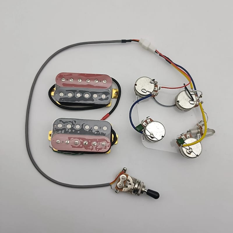 Red Guitar Humbucker Pickups with Wiring Harness Kit | Reverb