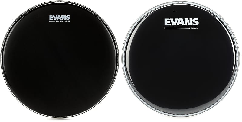 Evans Hydraulic Black Coated Snare Head - 14 inch Bundle with | Reverb