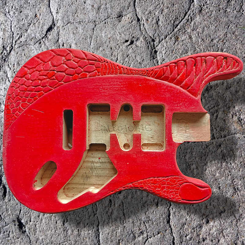 Strat type Unique hand Carved Custom Guitar Body, by | Reverb