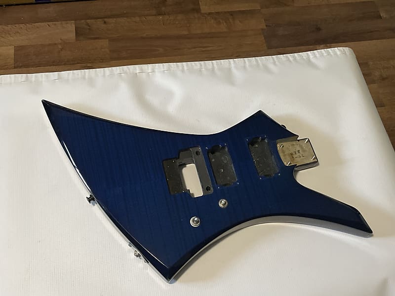 1990's Japan Jackson KE3 Kelly Blue Flame Guitar Body Floyd | Reverb