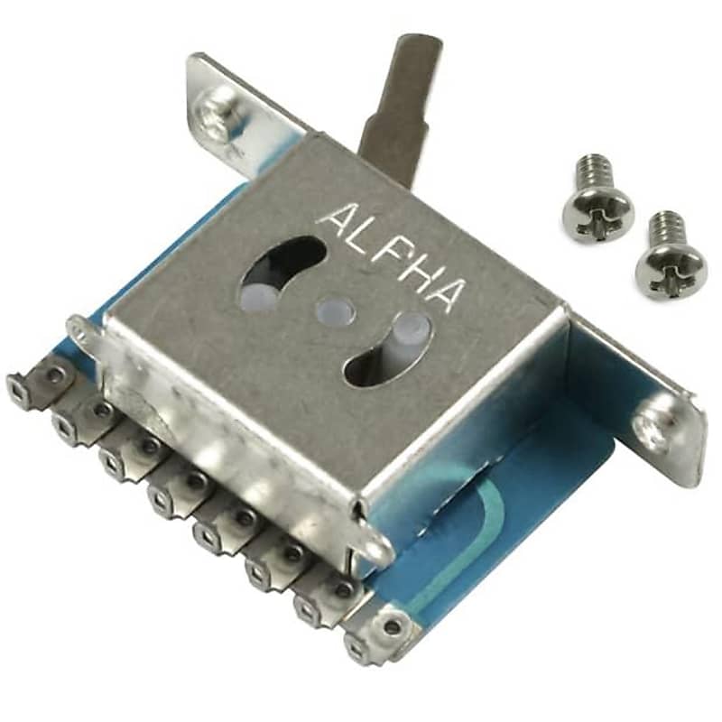 Alpha 5-Way Strat Style Lever Switch w/ Mounting Screws | Reverb