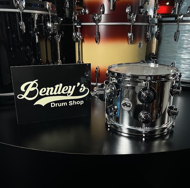 DW Collector's Series 8x10" Maple Mahogany Rack Tom in Chrome | Reverb