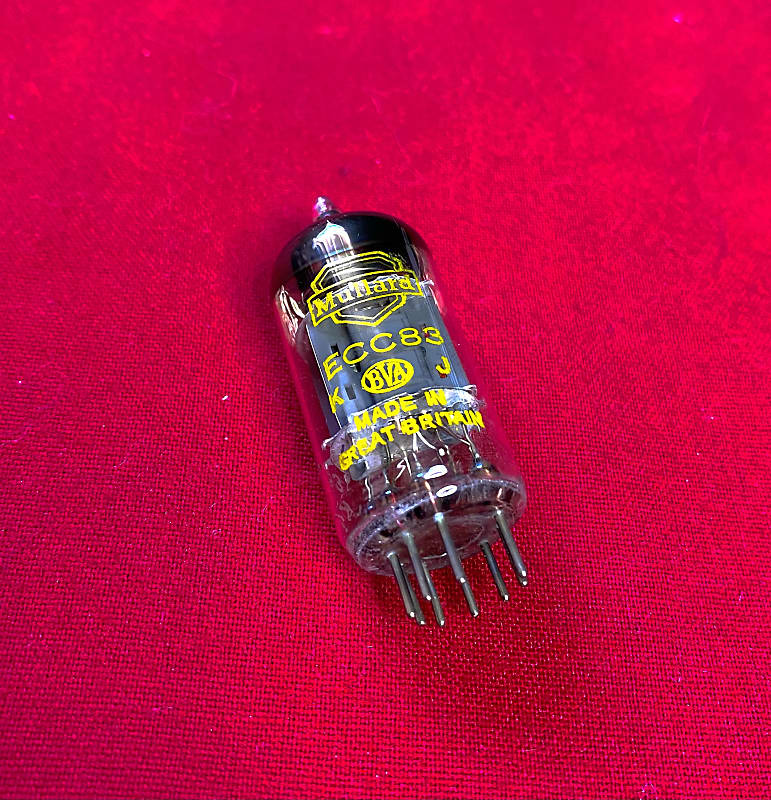 1963 Mullard Yellow Print 12ax7 Shield Logo ECC83 Tests VERY | Reverb