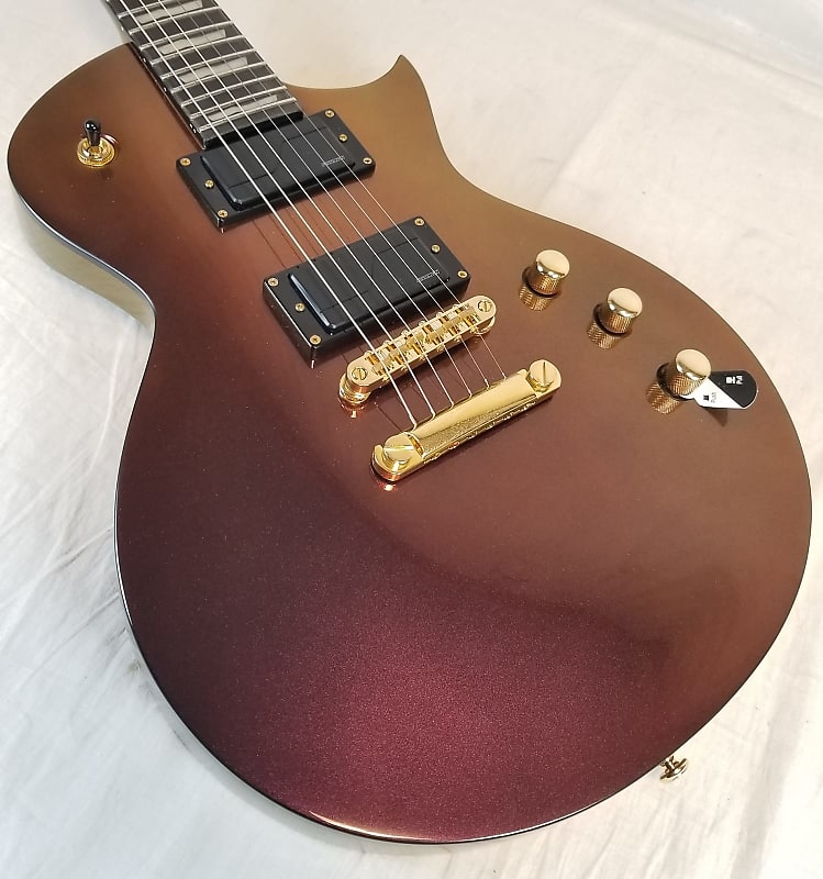ESP LTD EC-1000 Set Neck Electric Guitar - Gold Andromeda | Reverb