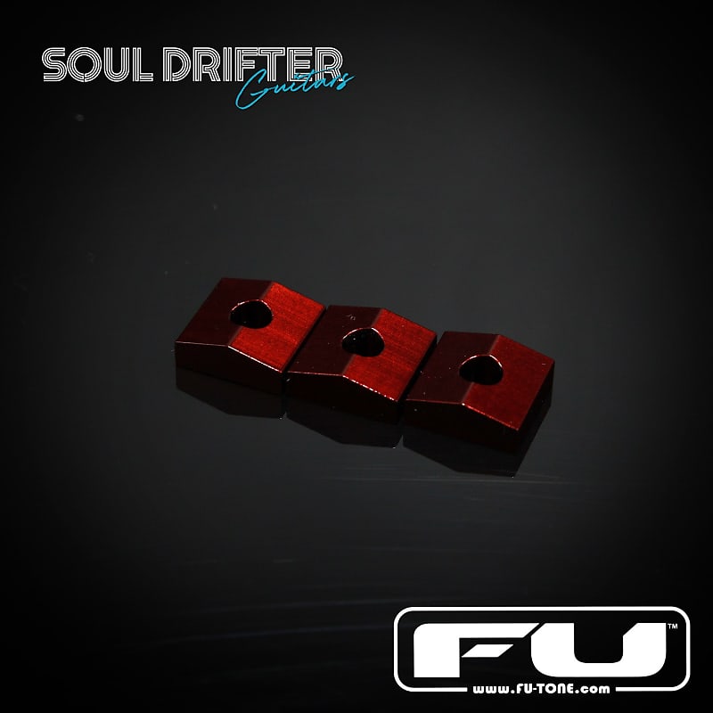 FU-Tone Titanium Lock Nut Blocks (Set of 3) - Red | Reverb