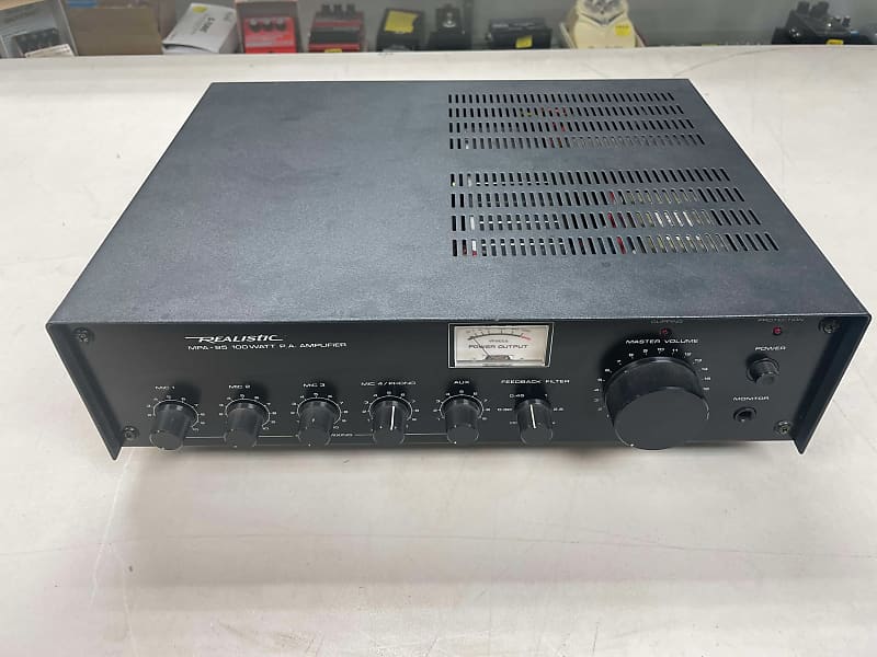 Realistic MPA-95 100 Watt P.A. Public Address Amplifier Aux | Reverb