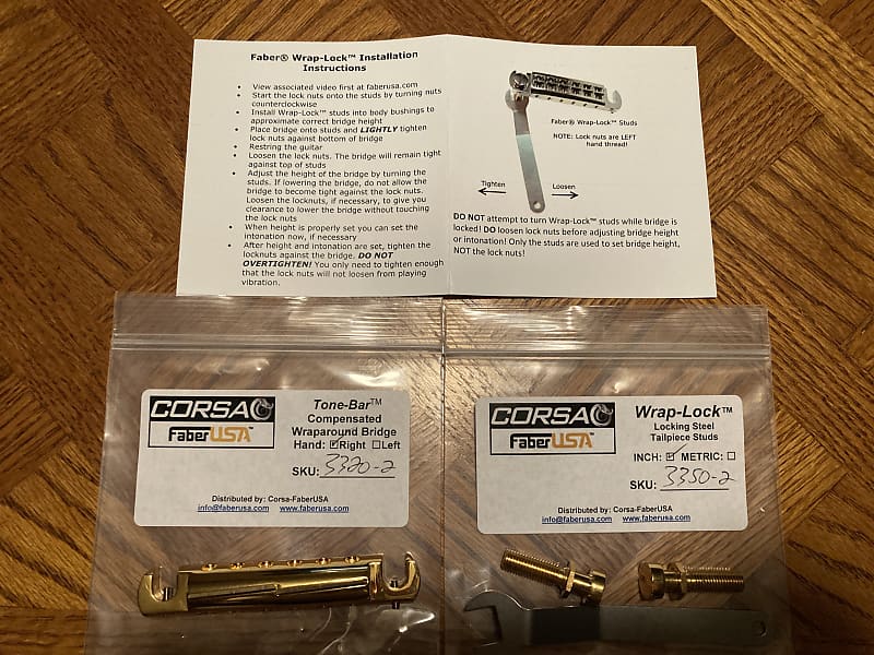 Faber Tone-Bar Compensated Wraparound Bridge and Wrap-Lock | Reverb