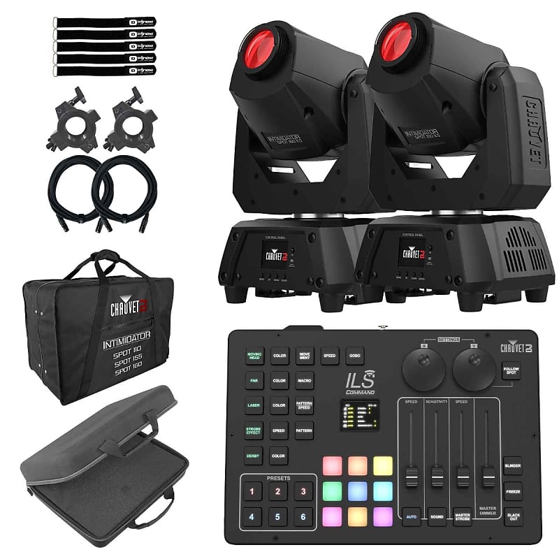Chauvet DJ Intimidator Spot 160 ILS Moving Head Lights Pair w | Reverb