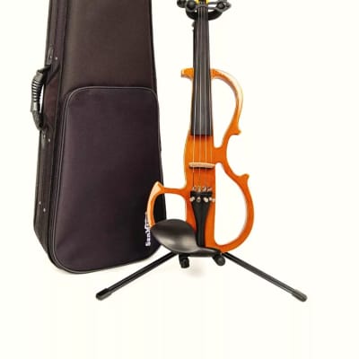 Rogue Electric 4/4 Violin w Case & Bow, Hardwood Body, Flame | Reverb
