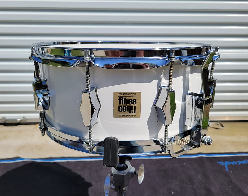 Fibes CF Martin Era White 14x6.5 Fiberglass Snare Drum | Reverb