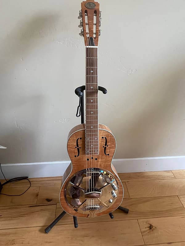 Royall Resonators HG Flame Maple Parlorator Resonator Guitar | Reverb