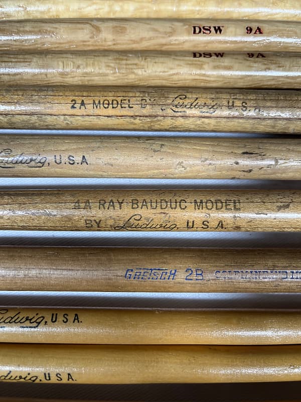 Dozen Vintage Used Ludwig Drum Sticks 60s-70s and 6A and some | Reverb