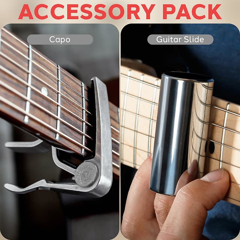 Pyle Acoustic Guitar Slide And Guitar Capo | Reverb