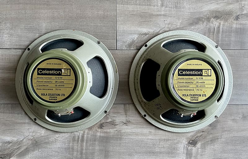 Celestion Greenback T1221 G12M [1972] Matched Pair | Reverb UK