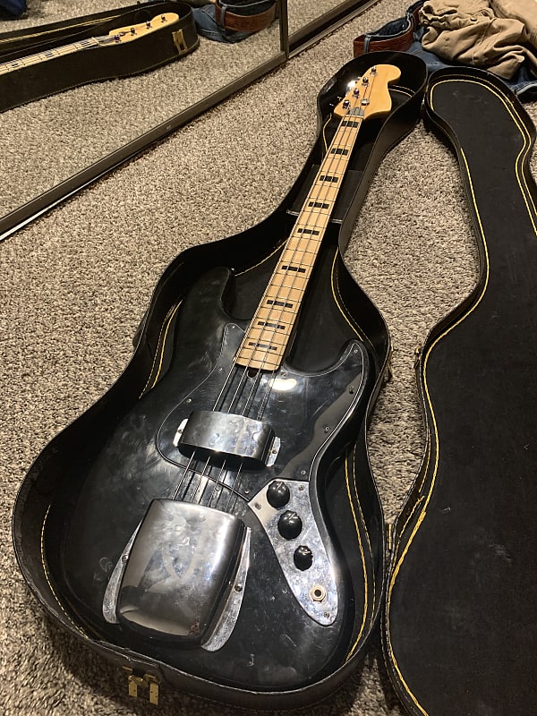 Cortez Lawsuit Jazz Bass 70s Black Reverb