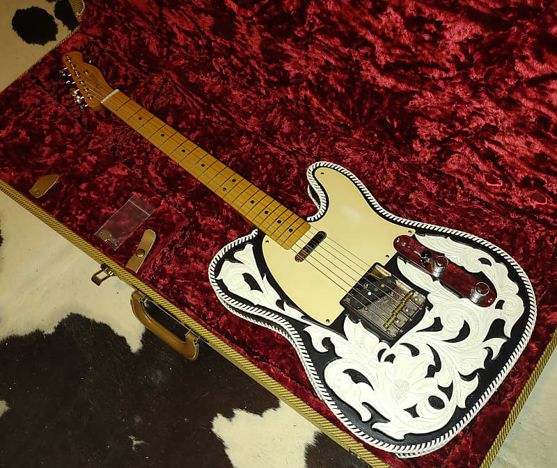 2017 Fender FSR 1950s Reissue Telecaster Waylon-style Leather | Reverb