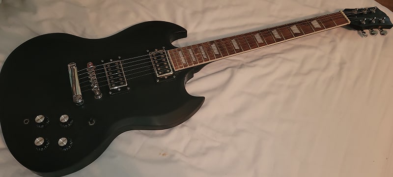 Custom SG Style Electric Guitar Satin Black | Reverb