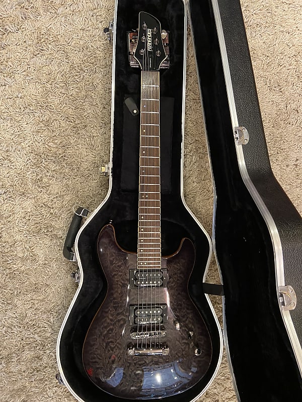 Fernandes Dragonfly Electric Guitar Transparent Black w/Hard | Reverb