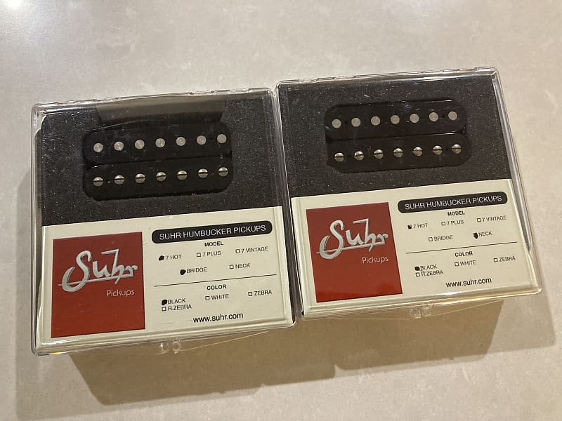 Suhr Hot Seven String Neck & Bridge Humbucker set - black | Reverb