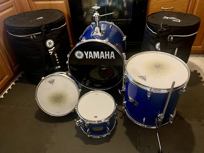 Yamaha Manu Katche Shell Pack with Cases - Blue | Reverb
