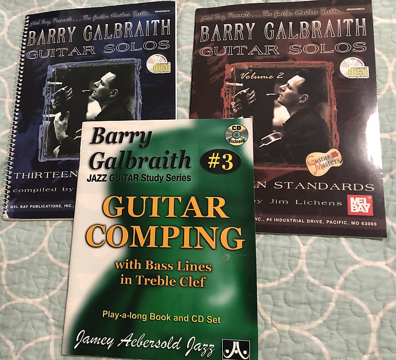 Barry Galbraith Guitar Solos volume 1 and 2 with cds for Jazz | Reverb