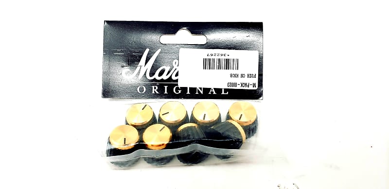 Marshall push on knob (Gold) 8 pack | Reverb