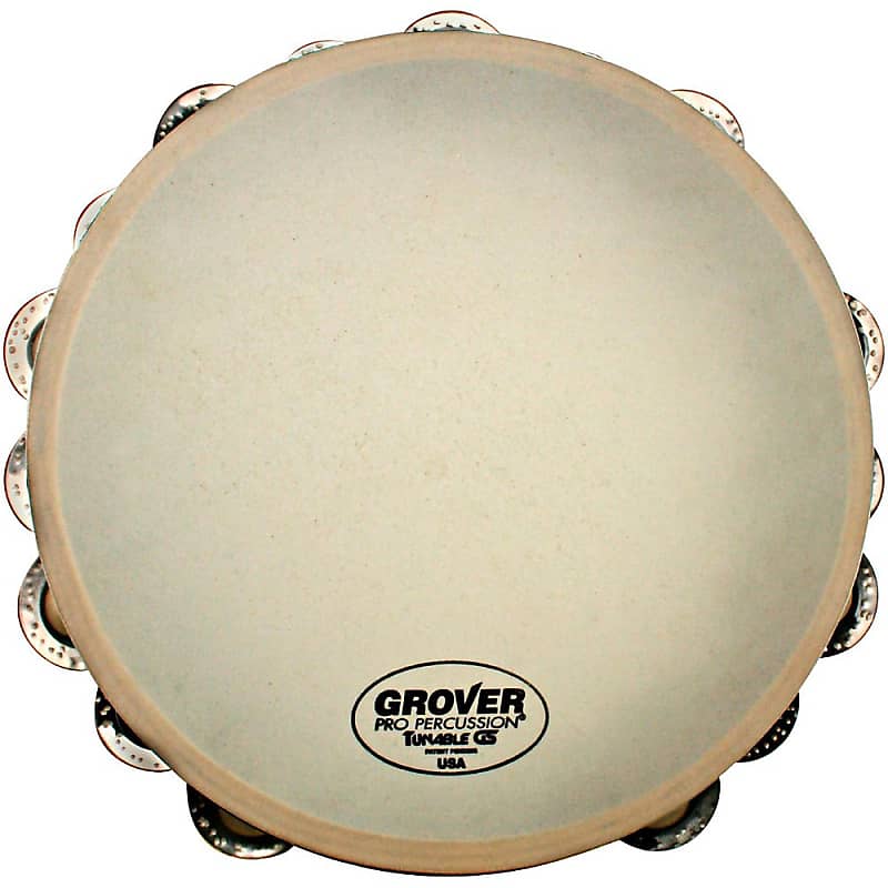 Grover Pro Synthetic Head Tambourine 10 in. Double Row German | Reverb