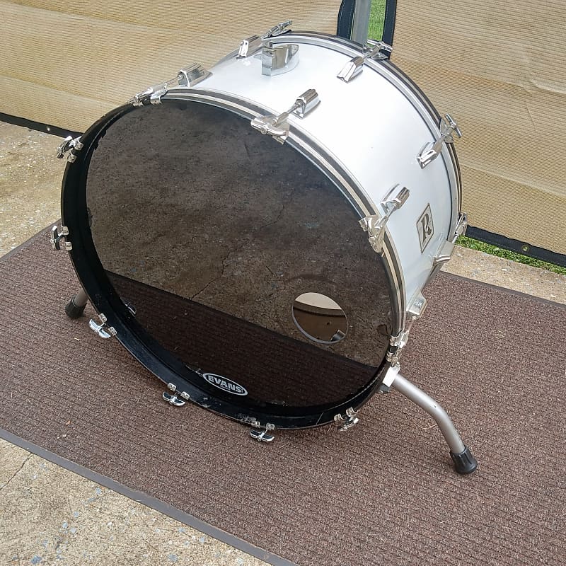 Rogers Big "R" Bass Drum 1979 - Silver Metalic | Reverb
