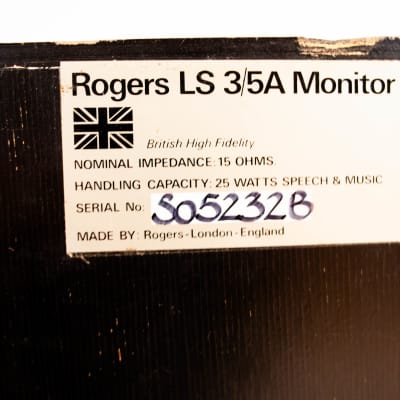Rogers LS3/5A Monitor 1980-1990 - Bois | Reverb Deutschland