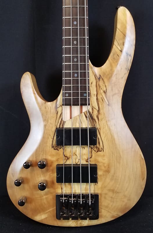ESP LTD B-204 Left Handed Bass, Spalted Maple Top, Ash Body, | Reverb