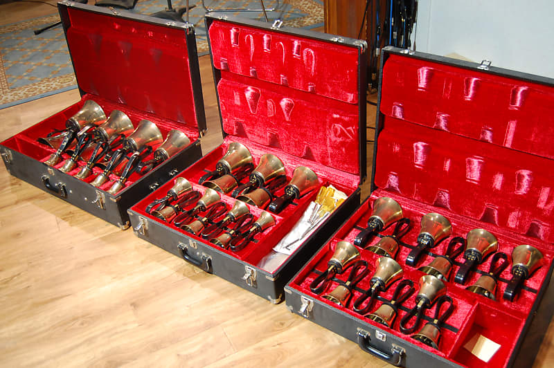 Schulmerich 3-octave (37 bells) hand bell set with cases | Reverb