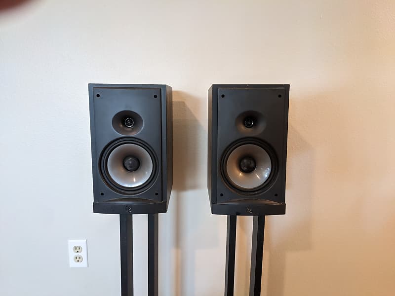 Infinity RS2 Bookshelf Speakers 1999 Black Wood | Reverb