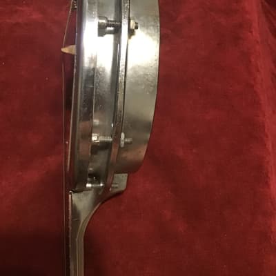 Dixie Banjo Ukulele Banjolele Metal 1950s - Chrome Silver | Reverb