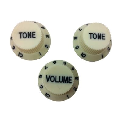 Stratocaster control knobs (metric size) - Black / Volume | Reverb UK