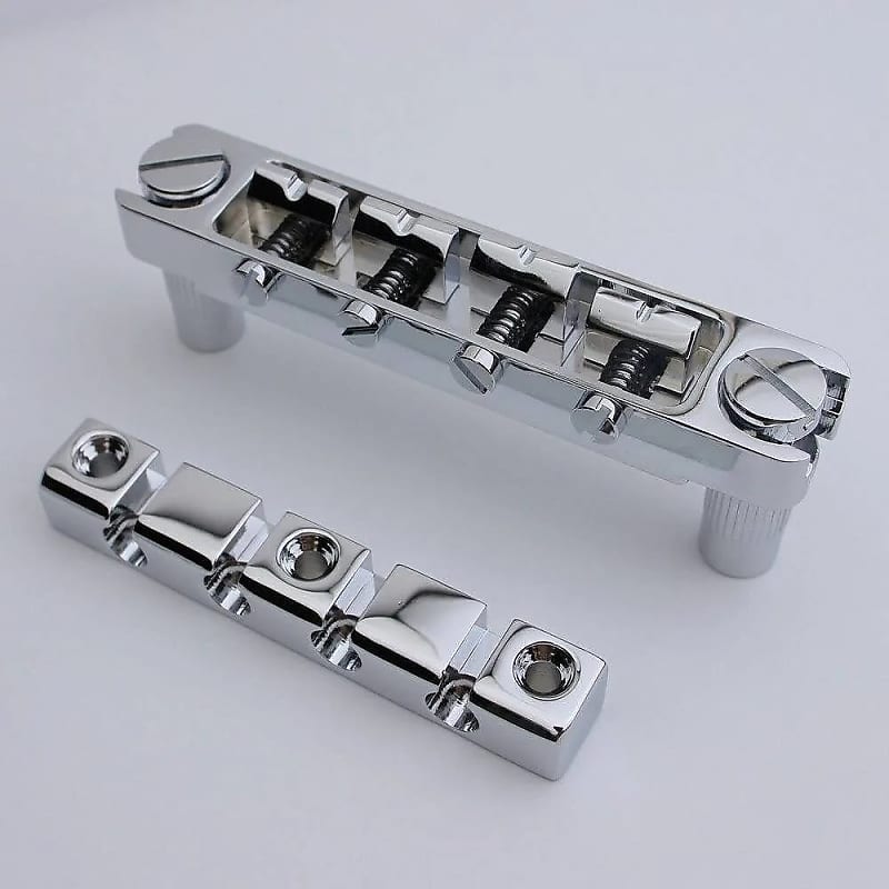 4 String Stainless Steel Bass Tune O Matic Bridge and | Reverb