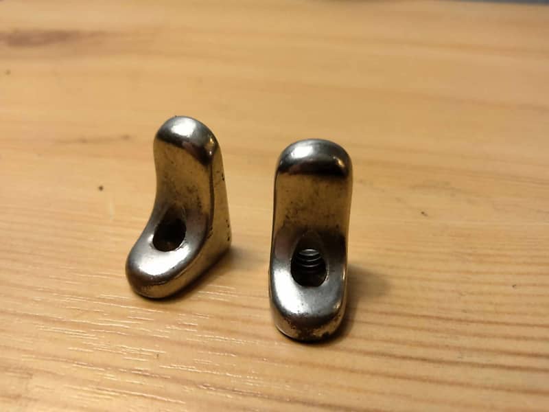 Vintage Banjo Bracket Shoes (x2) - Nickel / Nickel-plated | Reverb
