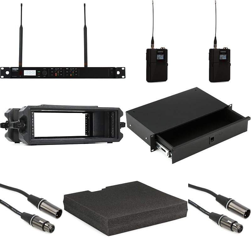 Shure ULXD4D Dual Wireless Bodypack Bundle - H50 Band | Reverb