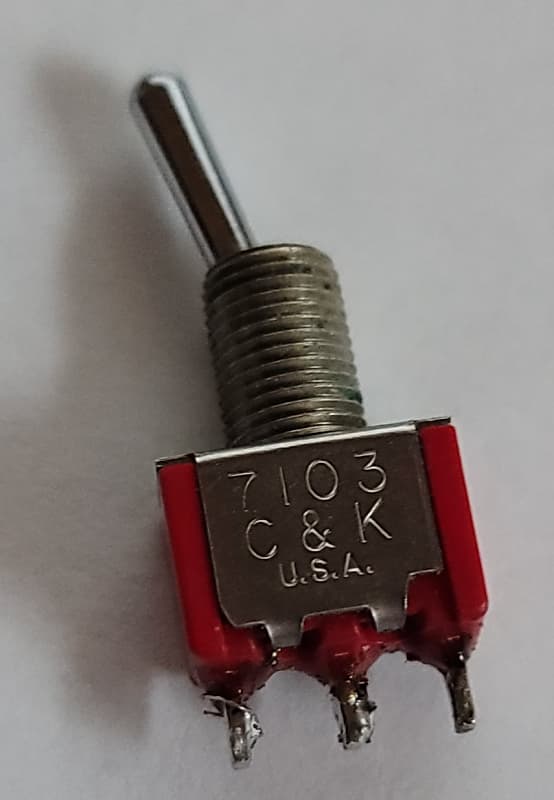 C&K 3-way toggle switch 7103 1990's - Red | Reverb