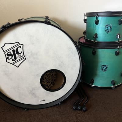 SJC Pathfinder 3-Piece Shell Pack 2019 - Miami Teal | Reverb