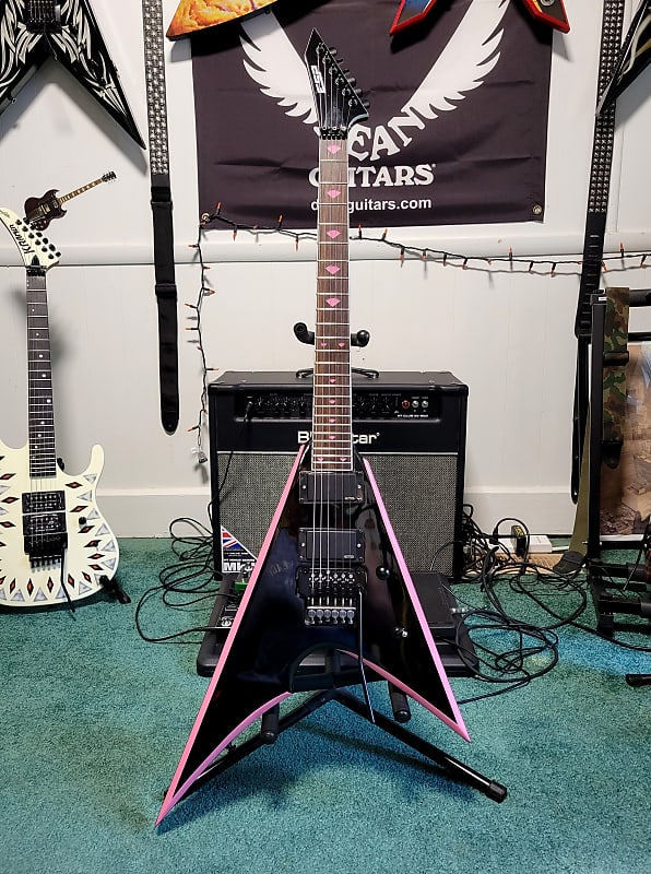 Custom V - Black/Pink ESP Replica | Reverb