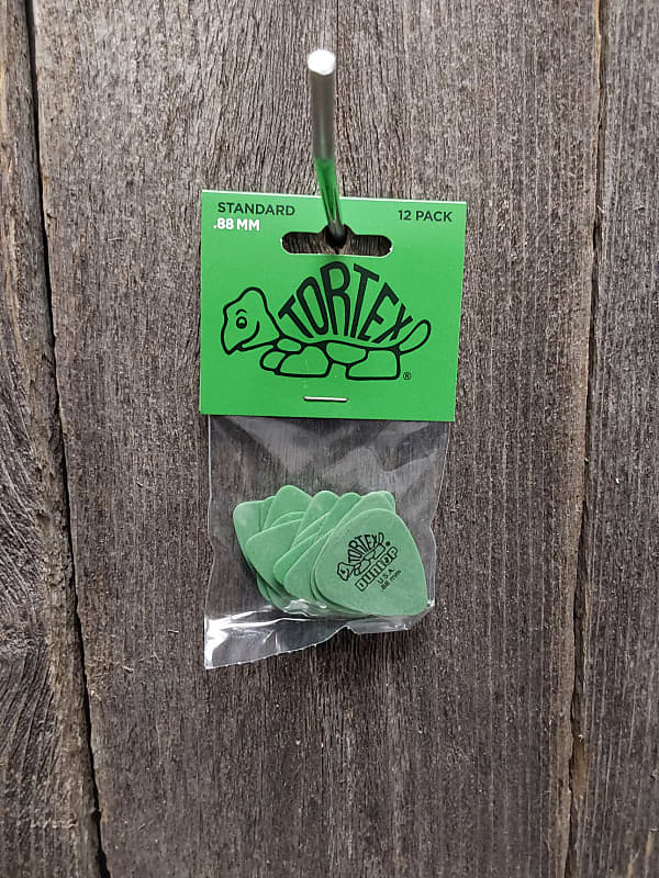 Jim Dunlop 418P.88 Tortex Standard Pick .88mm Green 12 Pack | Reverb