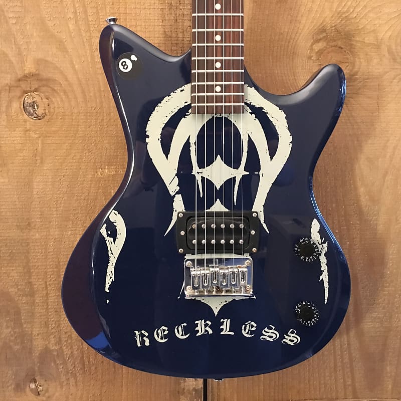 First Act ME423 Electric Guitar Dark Blue Reckless Decal | Reverb