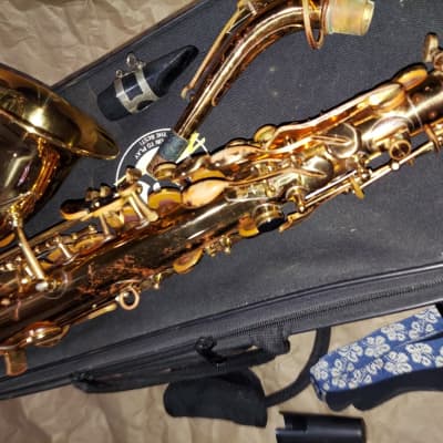Blessing Alto Brass Saxophone, with case, Very Good Condition | Reverb