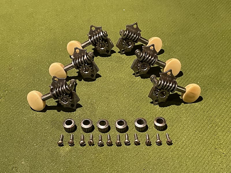 1930's Grover Open Back 3x3 Guitar Tuners Pre War Complete | Reverb