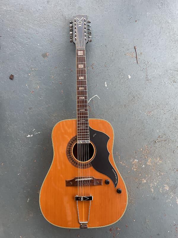 Vox V240 Twelve String Folk Electro Acoustic 1965 - Natural | Reverb