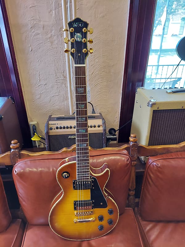 Wolf LP-Style Amber/Orange Finish | Reverb