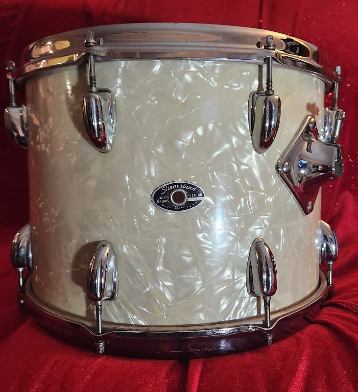 Slingerland 10x14 Rack Tom Late 70s Early 80s - White Marine | Reverb