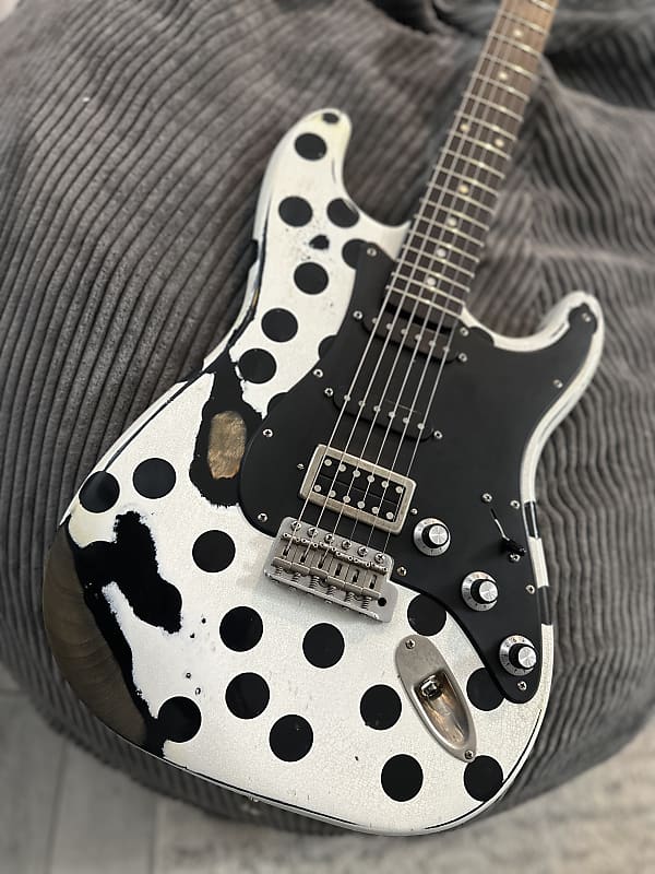 Partscaster Strat mjt body rosewood neck - Relic Polka dots | Reverb